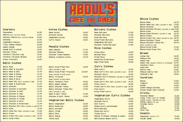 Abduls Cafe Diner, Hall Green | AI Review Summary