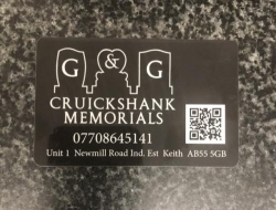 G & G Cruickshank memorials, Keith