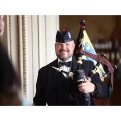 Andrew Paton Highland Bagpiper, Warrington
